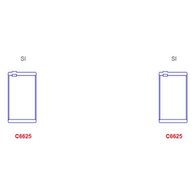 Juego de Metales de Biela King CR6625-STD Chevrolet Astro