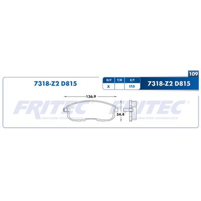 Balatas Delanteras Cerámica FRITEC SPC-7318-Z2 Infiniti G35